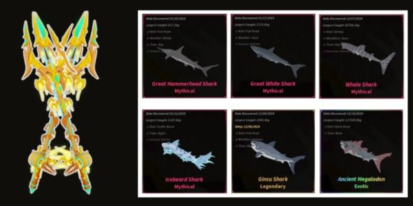 Buy Fish Poseidon Rod Fish Pack (all 6 fish) Fisch 3253680 | itemku