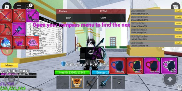 Buy Account #A12 Akun Blox Fruit Bounty 12M LVL MAX. V4 Human, Rabbit ...