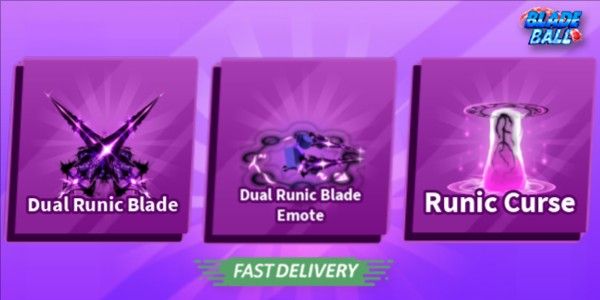 Buy Limited Swords Dual Runic Blade Set (Sword, Emote) Blade Ball ...