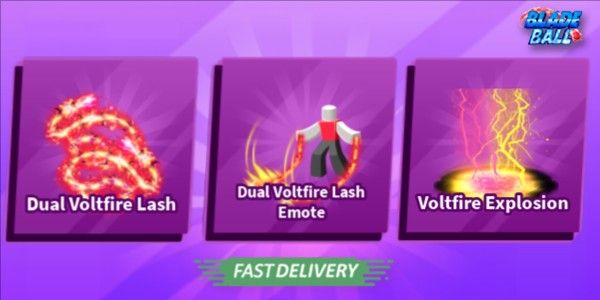 Buy Limited Swords Dual Voltfire Lash Set (Sword, Emote) Blade Ball Blade Ball 2957214 | itemku