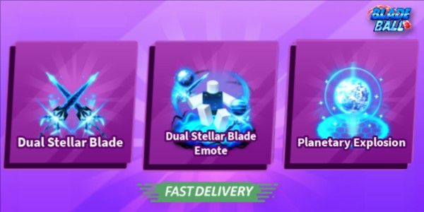 Buy Limited Swords Dual Stellar Blade Set (Sword, Emote) Blade Ball ...