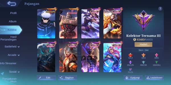 Buy Account Skin Gojo JJK + TF Granger + [ 7 LuckyBox Skins] [All Unbind Moonton Only Can Ce ...