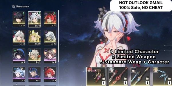 Buy Account [ MANDATORY CHAT FIRST ] 11 SSR, Camellya Signature, Yinlin ...