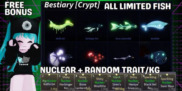 Beli Fish ALL Nuclear Crypt Fisch Limited Fish Bundle -MEGA TOKEN AREA ...
