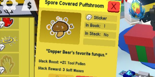 Buy item Bee Swarm Simulator | Spore Covered Mushroom (Sticker) Bee ...