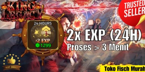Buy Gamepass 2x EXP Boost (24 Hours) King Legacy 3390039 | itemku