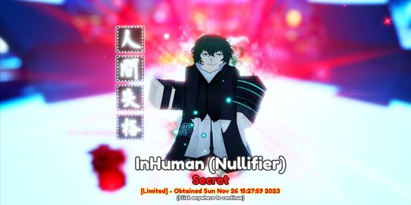 Buy Unit InHuman (Nullifer) Secret Evo - Anime Adventures Anime ...