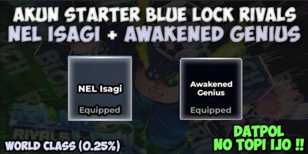 Buy Account Akun NEL Isagi (Style) + Awakened Genius (Flow) | Blue Lock ...