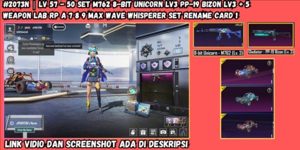 Buy Account ACCOUNT M762 8-BIT UNICORN LEVEL 3 + PP-19 BIZON LEVEL 3 ...