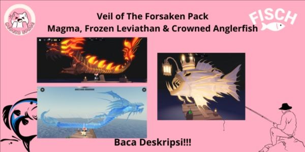 Beli Fish Veil of The Forsaken Pack Magma, Frozen Leviathan & Crowned ...