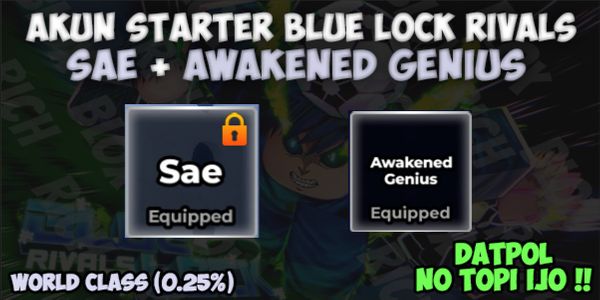 Buy Account Akun Sae (Style) + Awakened Genius (Flow) | Blue Lock ...