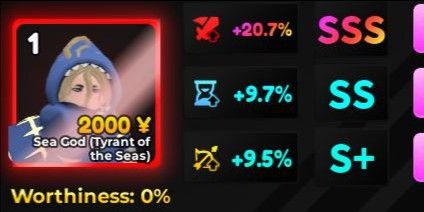 Buy Unit Shiny Poseidon ( Tyrant of the seas ) Evo Stat GG - Anime ...