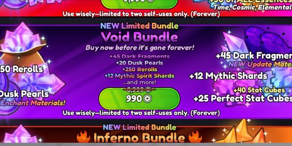 Buy Item Void bundle, new bundle + bonus 100 perfect stat cube || Anime ...