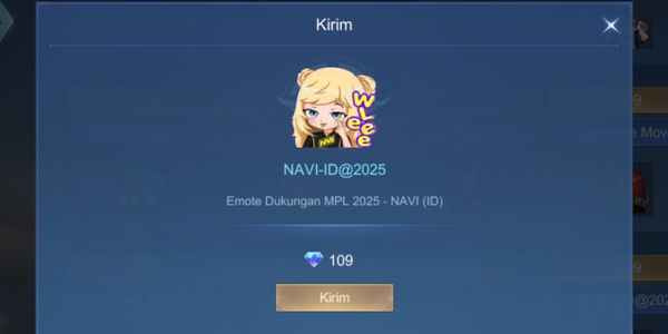 Buy Gift Item (7 Days) Emote NAVI ID 2025 Mobile Legends cheapest May ...