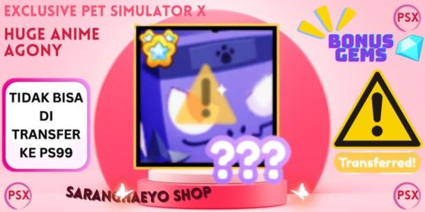 Buy Pet Exclusive HUGE ANIME AGONY - TRANSFERRED Pet Simulator X ...