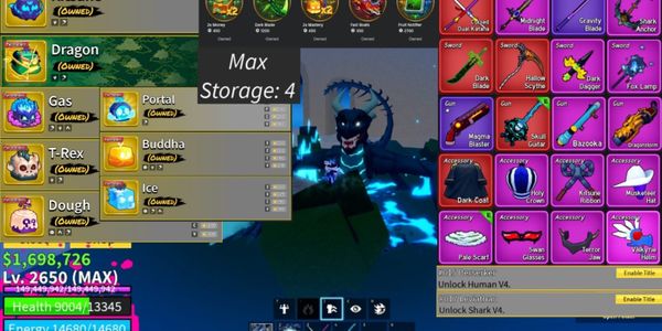 Buy Account Akun Fruit Permanent(Dragon,Kitsune,Gas,Trex,Dough,Portal ...