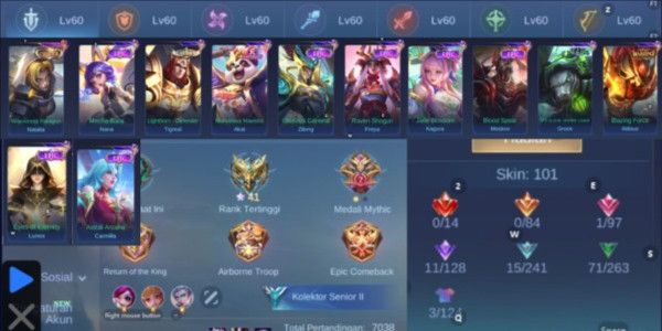Buy Account (789) MLBB Account with Max Emblem, Colonel Nata, Epic Nana ...
