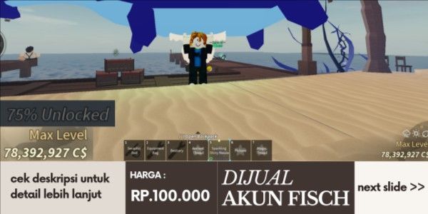 Buy Account Akun Level MAX 79% ROD Fisch 3360228 | itemku
