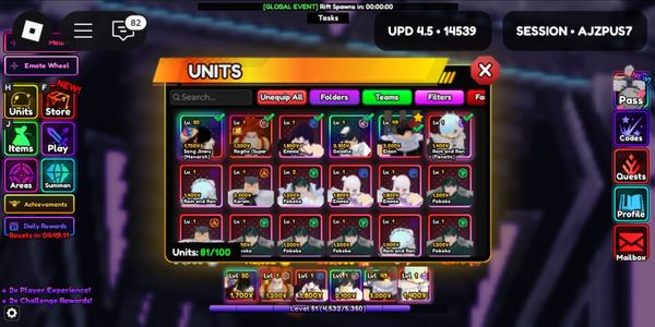 Buy Account Akun Rogita + 3 Ragna + Shiny Emmie | Anime Vanguards Anime ...