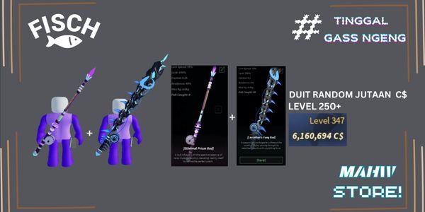 Buy Account Akun Etheral Prism Rod + Leviathan's Fang Rod (Fisch) Fisch ...