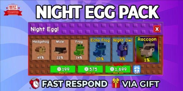 Buy Item 10x Night Egg Pack Grow A Garden 3509651 | itemku