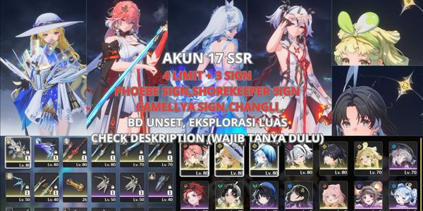 Buy Account [SEA] 17 SSR 4 LIMIT + 3 SIGNATURE,PHOEBE SIGN,SHOREKEEPER ...