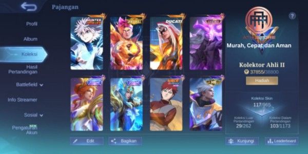 Buy Account CHEAP ML ACCOUNT AFFORDABLE PRICE MANY SKINS 117 Mobile ...