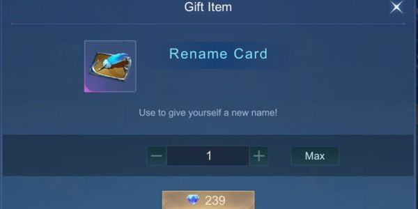 Buy Gift Item (7 Days) Rename Card Mobile Legends cheapest May 2026 ...