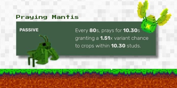 Buy Item Praying Mantis - Mythical! Grow A Garden Grow A Garden 3513503 ...