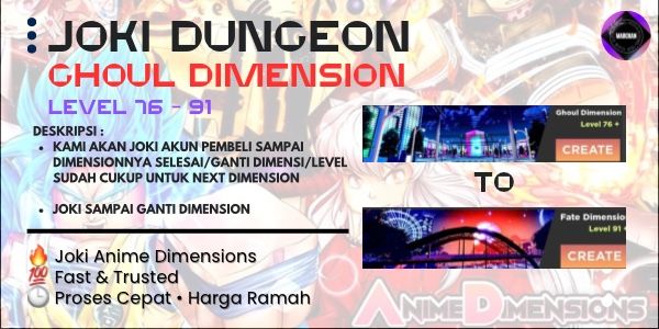 Buy Boosting Service Joki Dungeon | Ghoul Dimension | Anime Dimension ...
