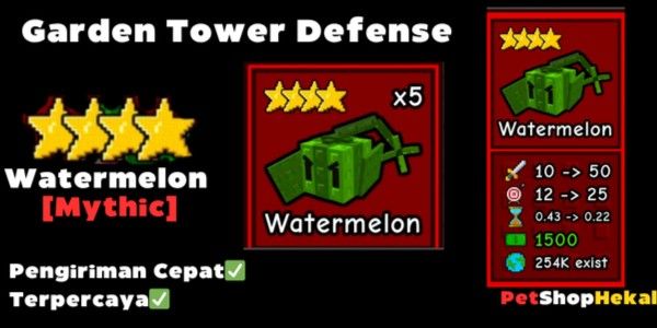 Buy Item Watermelon [Mythic] Garden Tower Defense Roblox 3623325 | itemku