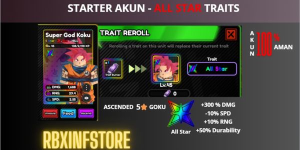 Buy Account All Star Tower Defense X - Ascended Goku ALL STAR TRAITS ...
