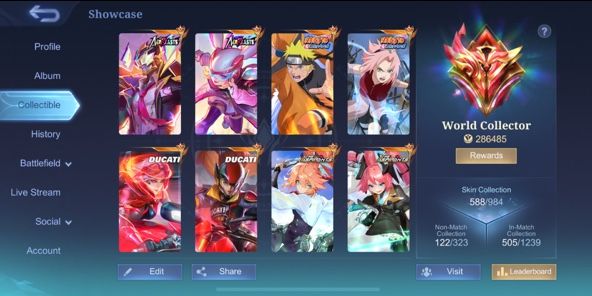 Buy Account Skin 588 / World Collector / 3 Legend 6 Collector / 4 ...