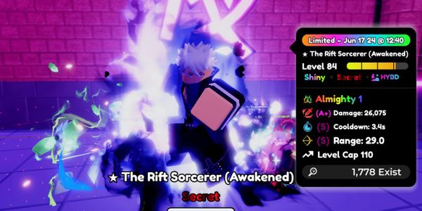 Buy Unit Shiny The Rift Sorcerer (Gojo) Almighty Anime Defenders ...