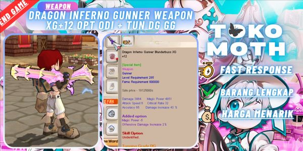 Beli Weapon Dragon Inferno Gunner Weapon XG+12 opt odi + tun DG Seal ...