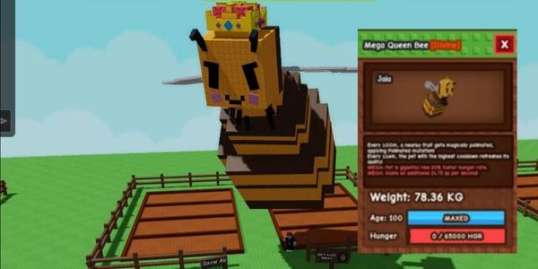 Buy Pets Mega + Titan Queen Bee 78kg+ BONUS!! | Grow A Garden Grow A ...