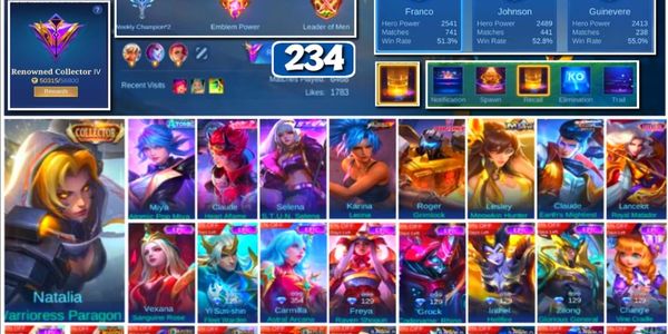 Buy Account #2073 ML Account | 234 Skins | Collector Natalia | Stun ...