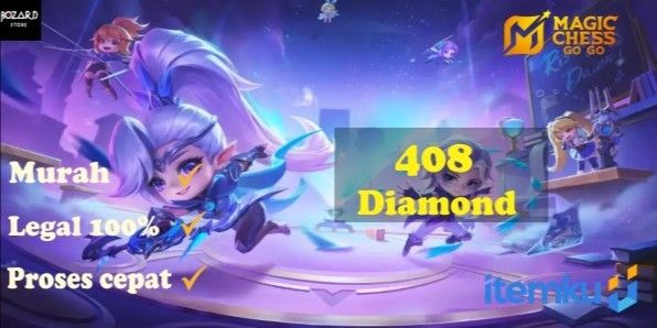 Buy Top Up 408 Diamonds Magic Chess: Go Go 3634166 | itemku