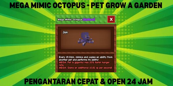 Buy Pets Mega Mimic Octopus - Grow A Garden Grow A Garden 3702230 | itemku