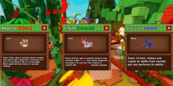 Buy Pets PAKET 3 PET | KITSUNE+MIMIC OCTOPUS+RED FOX | Grow A Garden ...