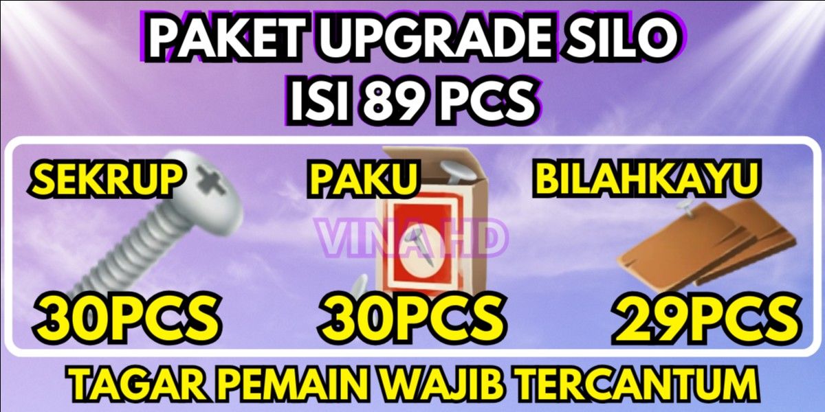 Beli Paket Upgrade Alat Upgrade SILO Hay Day isi 89pcs - Limit Wajib 0 ...