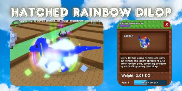 Buy Pets RAINBOW HATCH DILOPHOSAURUS | HATCHED Grow A Garden cheapest ...