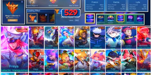 Buy Account #2518 | 529 Skins | Legend Freya, Franco & Saber ...
