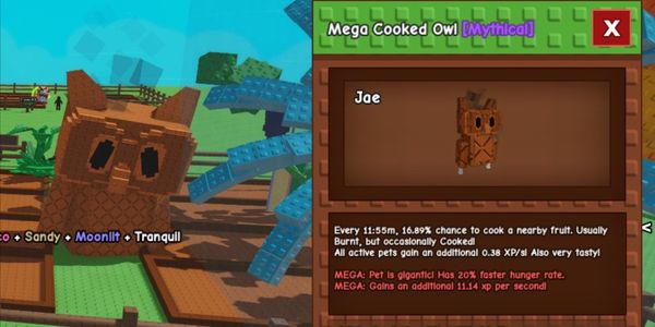 Buy Pets Mega Cooked Owl - Grow A Garden Grow A Garden 3689711 | itemku