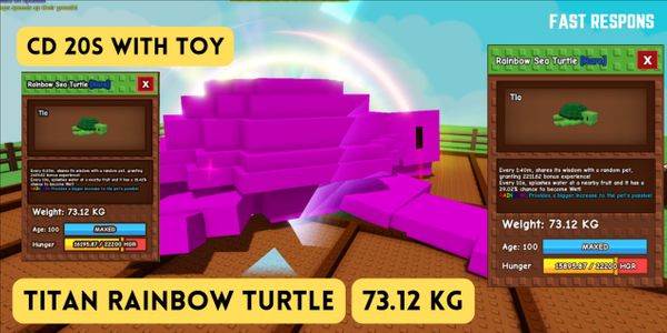Buy Pets Titan Rainbow Sea Turtle - Grow A Garden Grow A Garden 3727114 ...