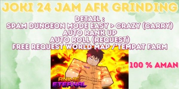 Beli Joki Joki Grinding & Farming 24 Jam - Anime Eternal Anime Eternal ...