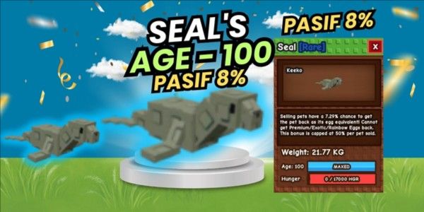 Buy Pets Seal - Max Age 100 | Passive Skill 8 Grow A Garden 3820508 ...