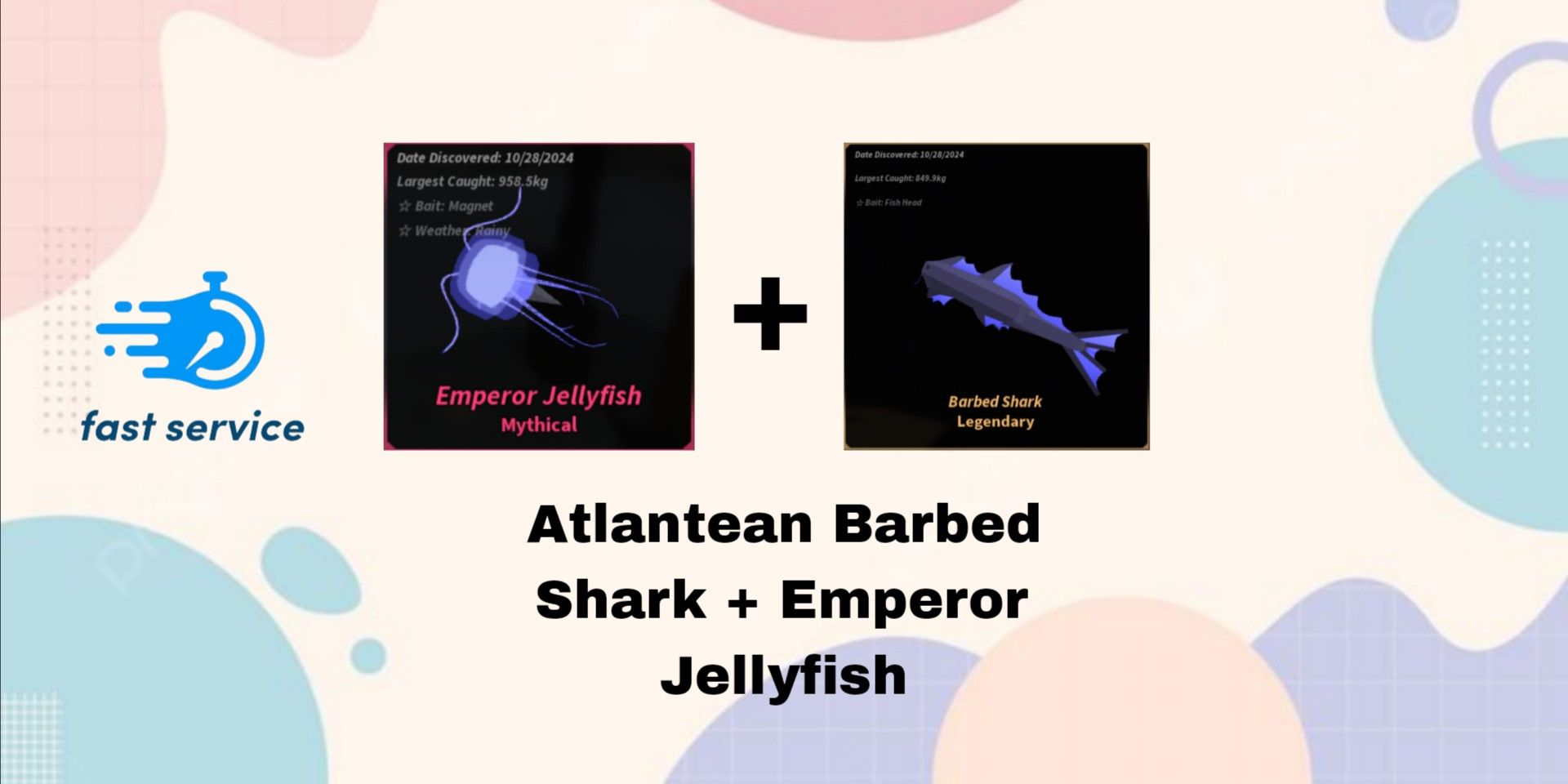 Buy Fish Atlantean Emperor Jellyfish & Atlantean Barbed Shark - Vimble ...