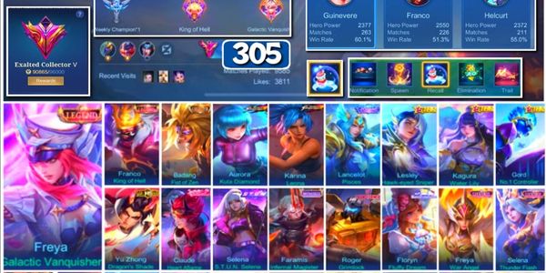 Buy Account #2822 | 305 Skins | Legends Freya & Franco | Collector ...