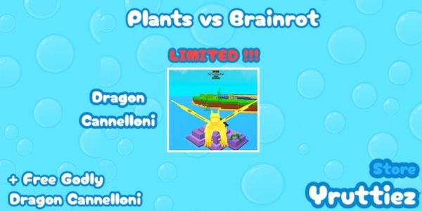 Buy Item Brainrots Dragon Cannelloni 7k/s+ | Plants vs Brainrots Plants ...